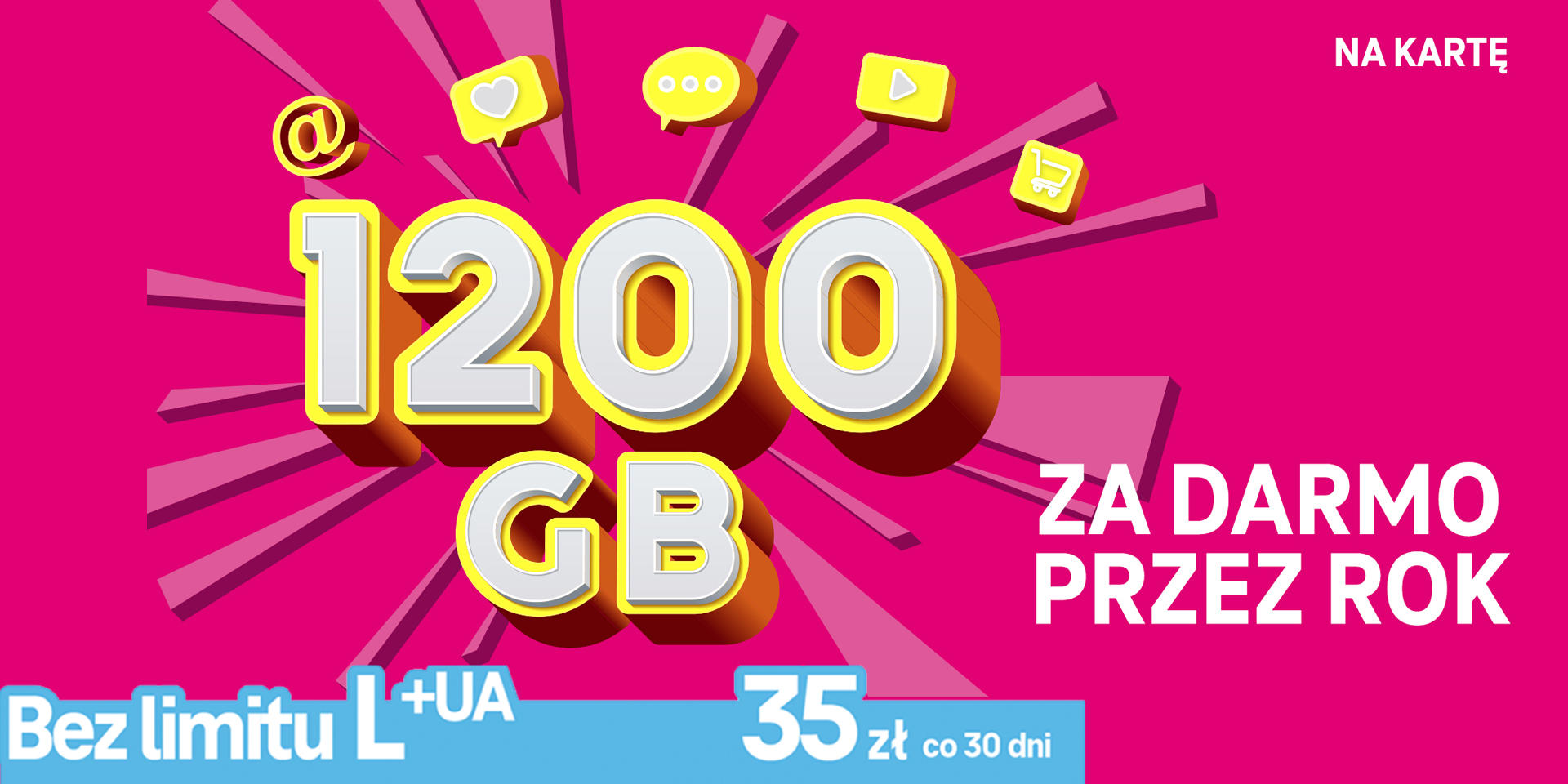 1200 GB przez rok za darmo w T-Mobile na kartę z nową odsłoną oferty Bez limitów dla klientów z ...