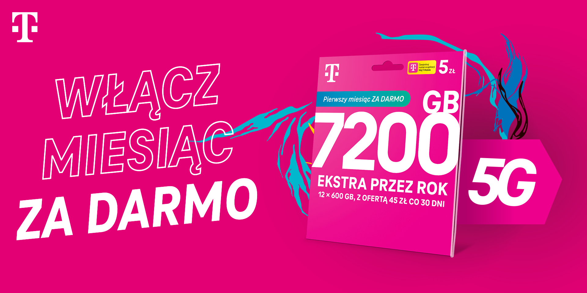 Włącz pierwszy miesiąc za darmo w T-Mobile na kartę | gsm.biz.pl - 5G, LTE, bts, zasięg, analizy ...